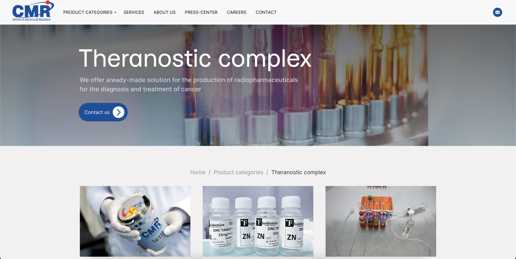 Theranostic complex | CMR. All for nuclear medicine