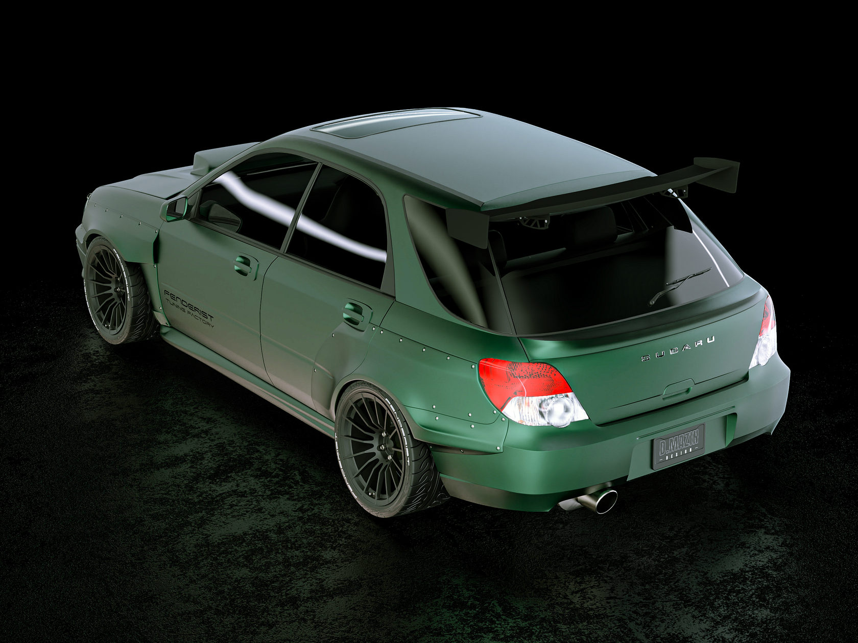 FENDERIST SPEC S Fender Flares Set / Wide Body Kit SUBARU IMPREZA WAGON ...