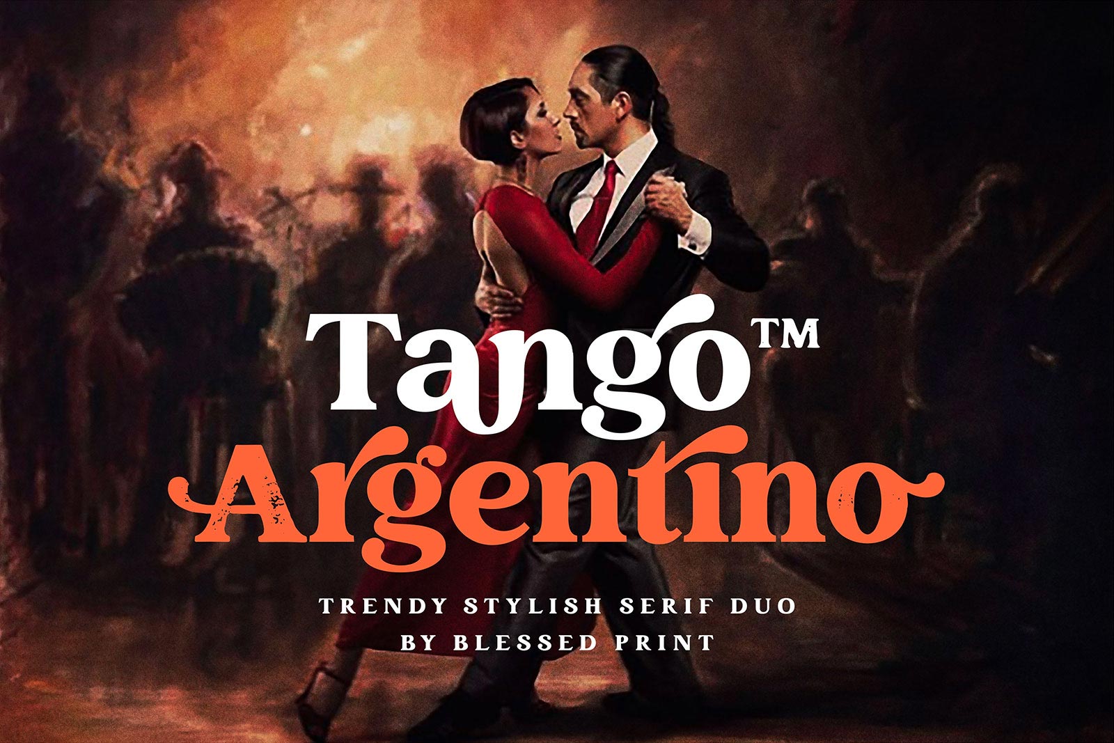 Creative Vintage Font | Serif Fonts - Blessed Print