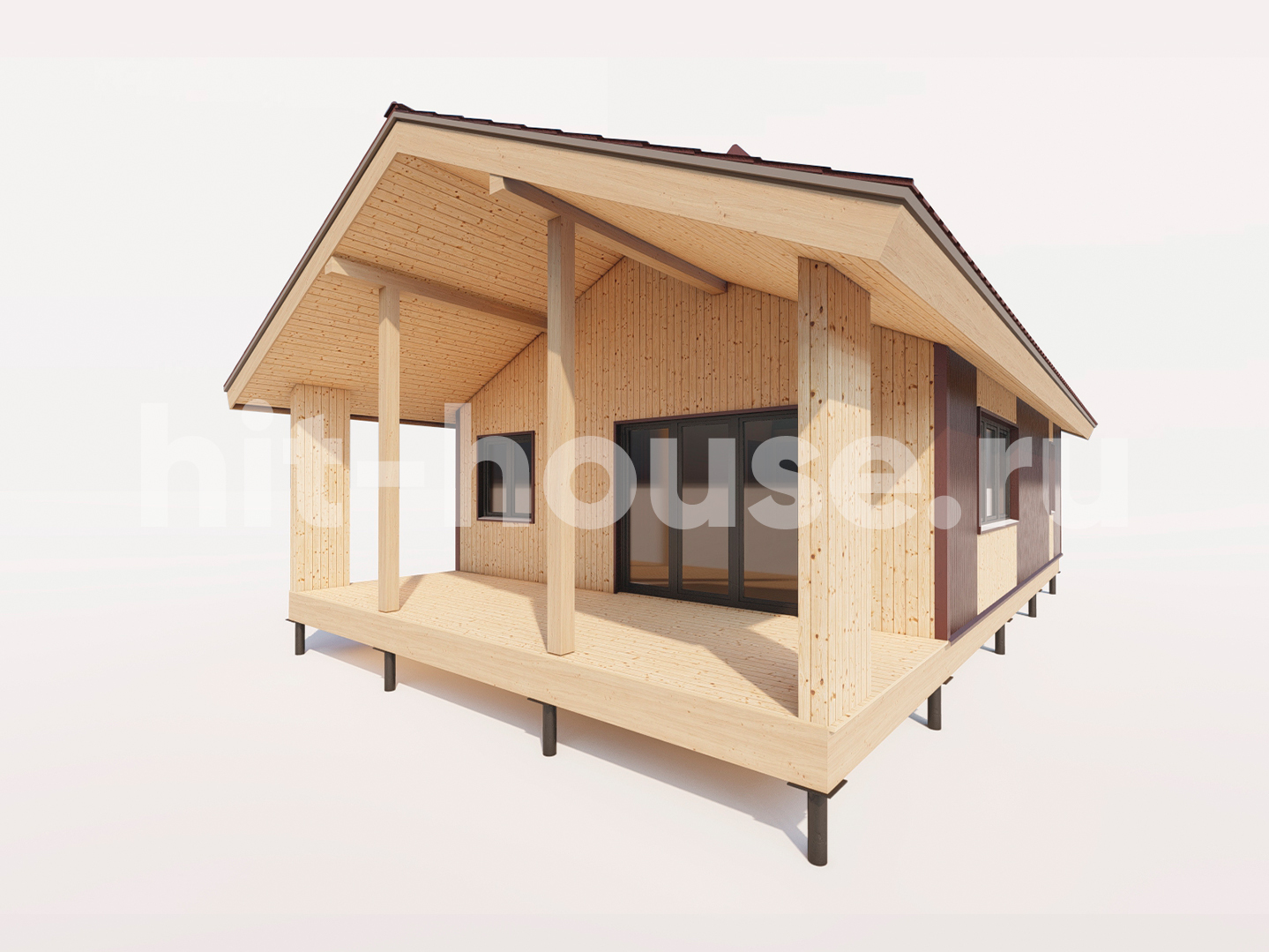 Купить дом по проекту High Tech Barn 40 в стиле хай тек в Москве под ключ