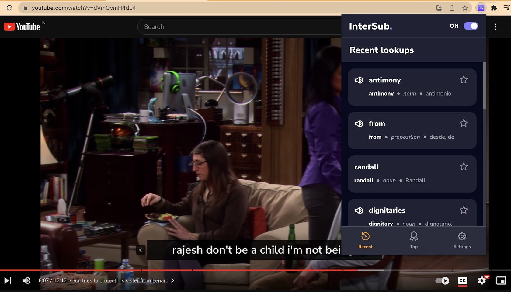 InterSub - learn English, Spanish etc. with interactive dual subtitles ...