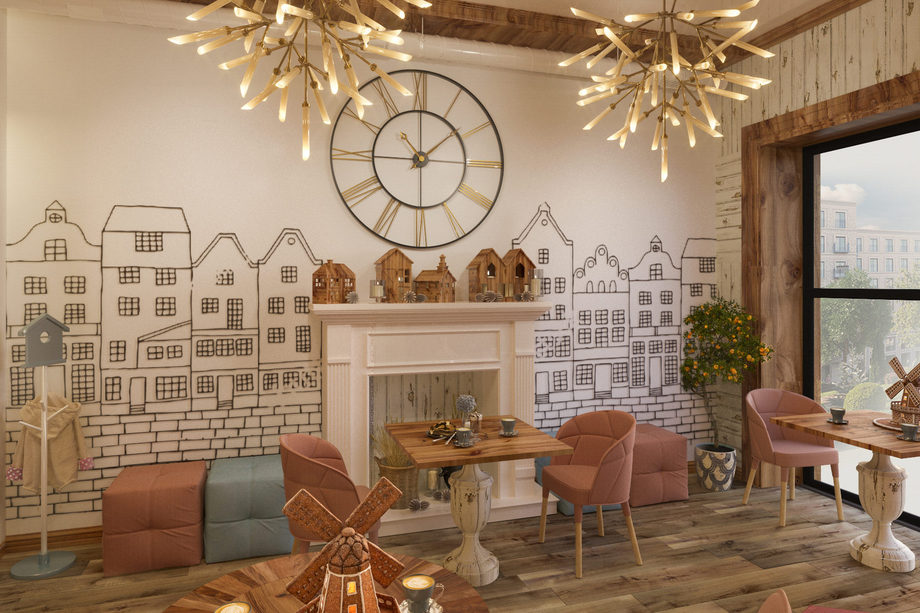 Kids' room in Romanovsky's bakery.