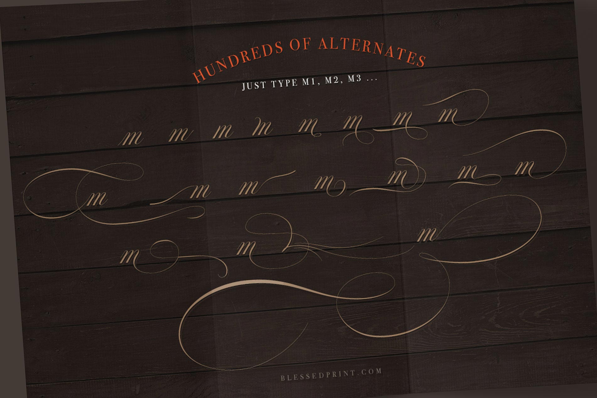 Mozart Font | Spencerian Script - Blessed Print