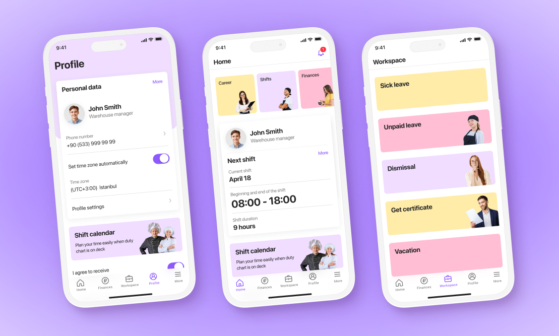 Mobile intranet-app for personnel of a large retail store