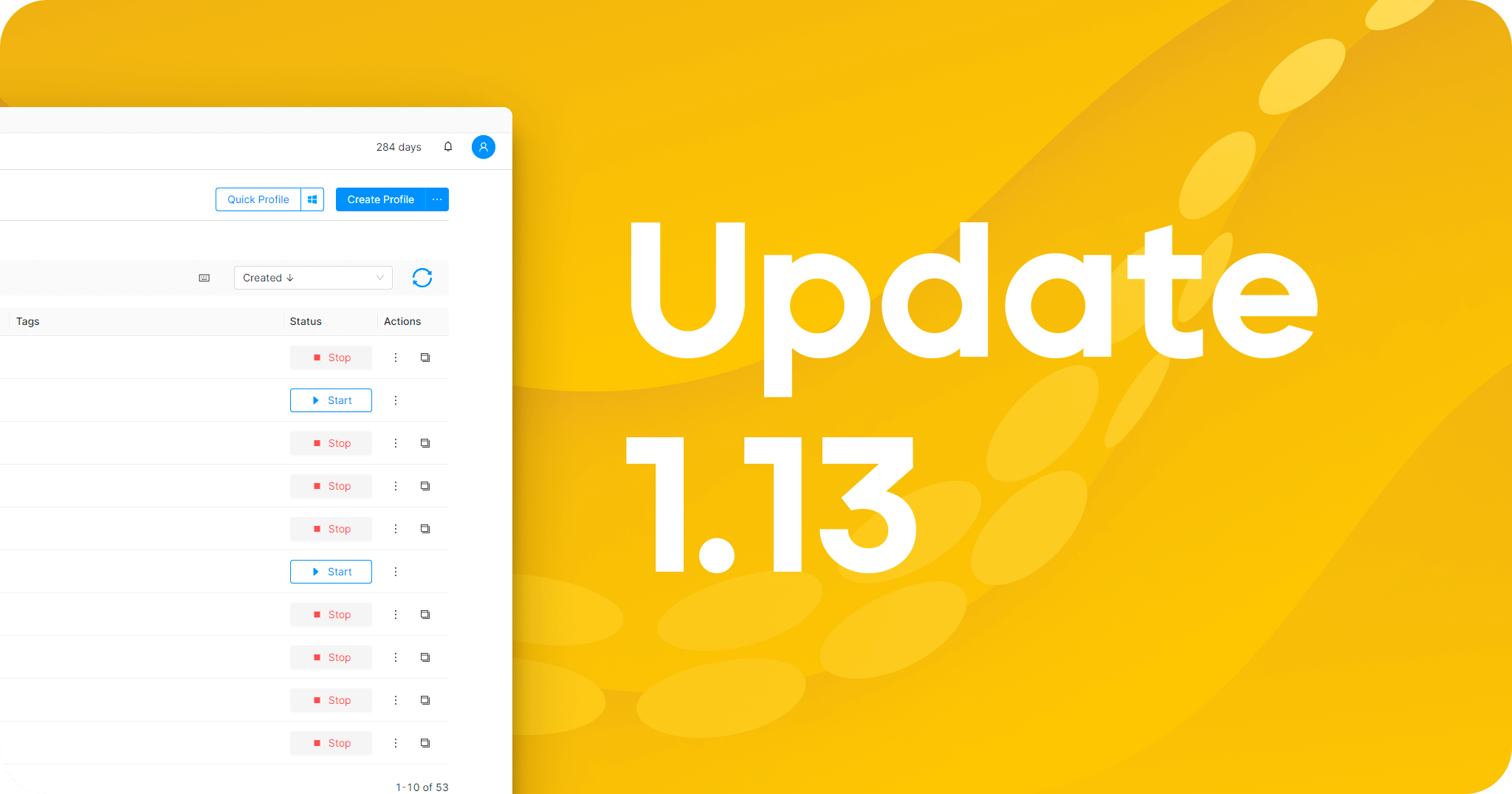 Octo Browser 1.13: Optimized profile starting and synchronization