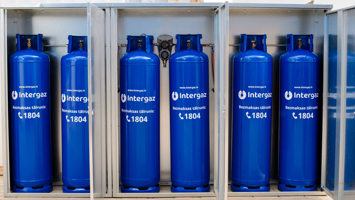 Privātmājas apkures sistēma ar gāzes baloniem