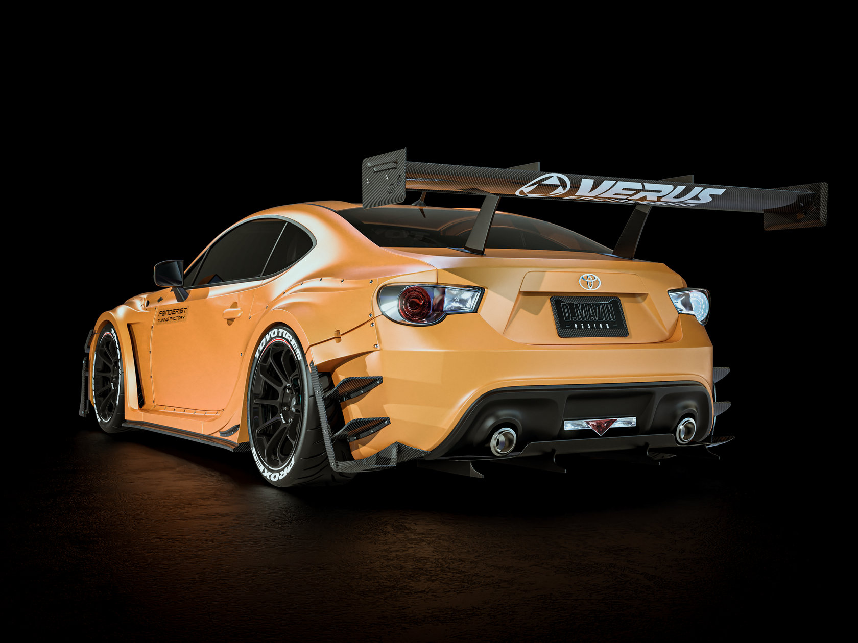 Full FENDERIST SPEC R kit / WIDE BODY KIT TOYOTA GT86 / SCION FRS 2017-2020