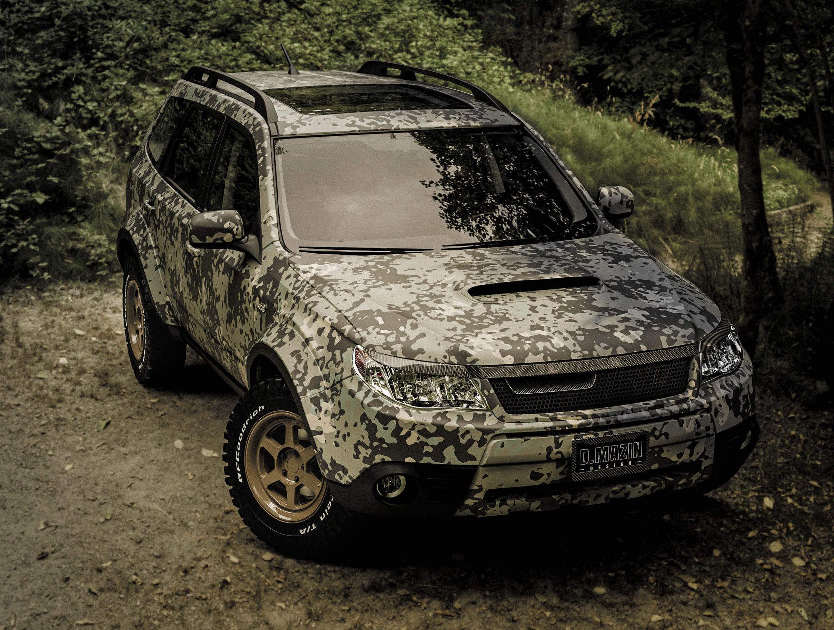 Rear mid spoiler Active VacationSUBARU FORESTER SH 07-14