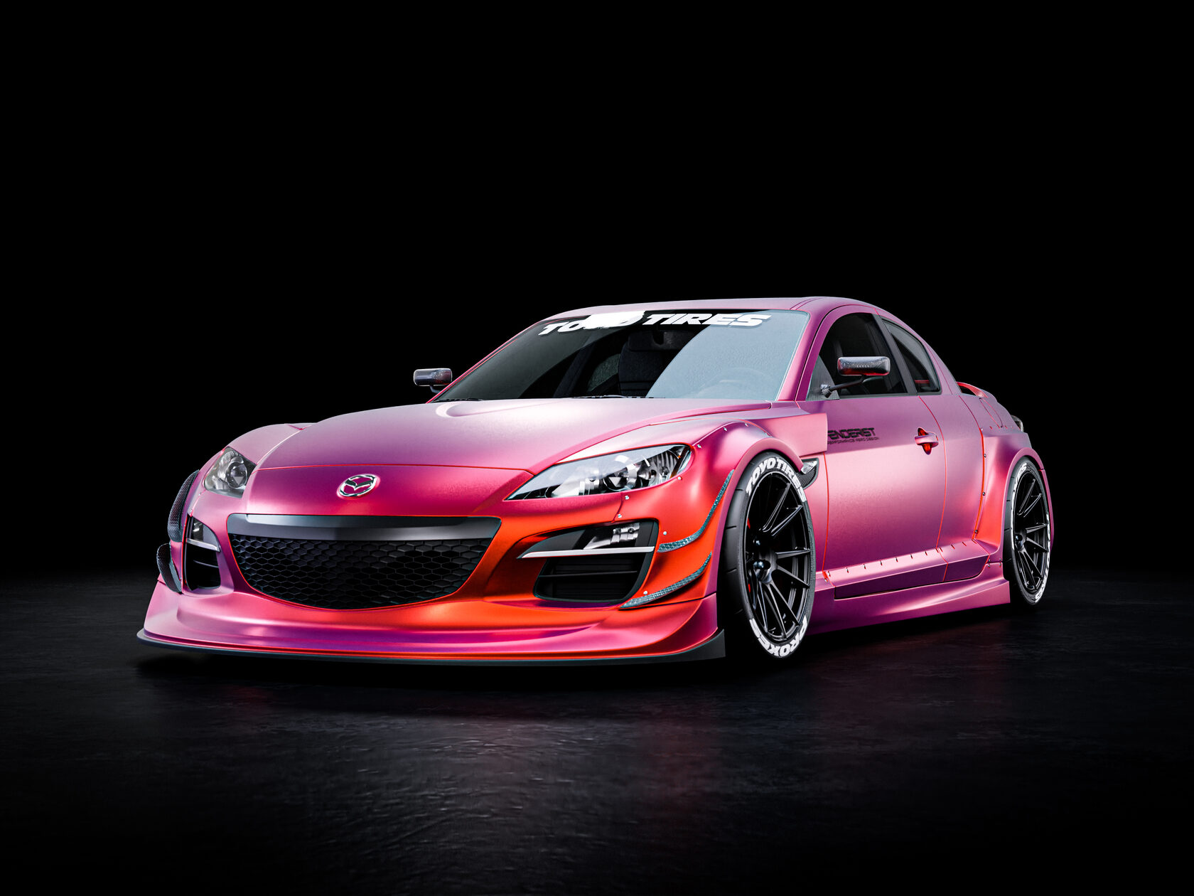 FENDERIST SPEC S 50mm fender flares kit / WIDE BODY KIT Mazda RX-8 2008 ...