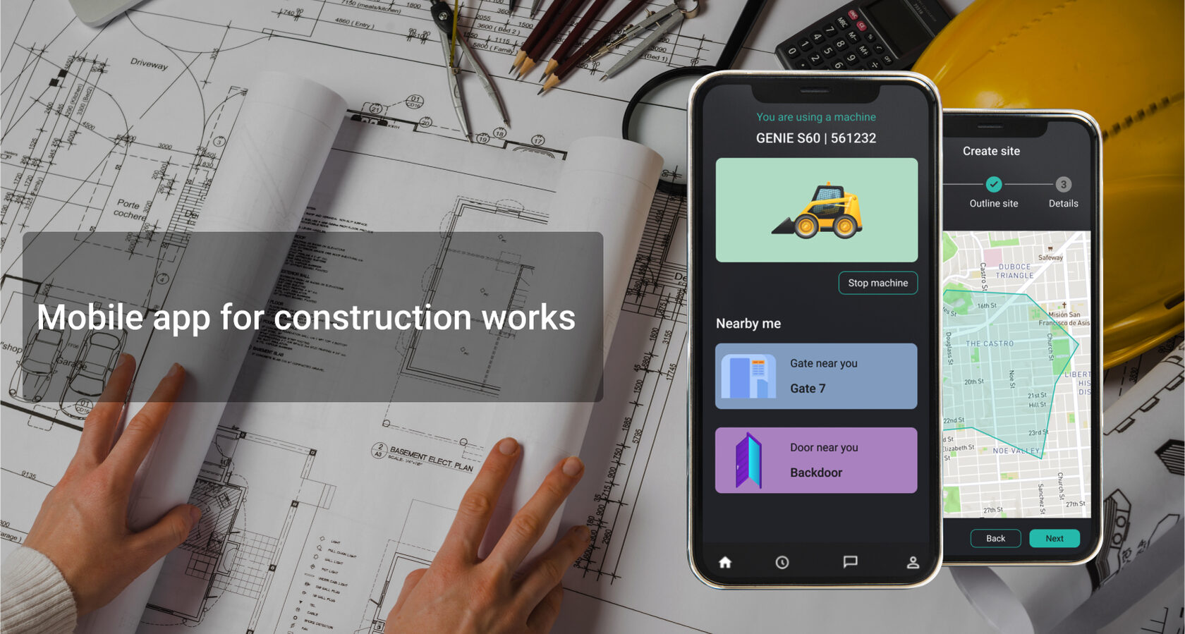 Mobile app for construction works