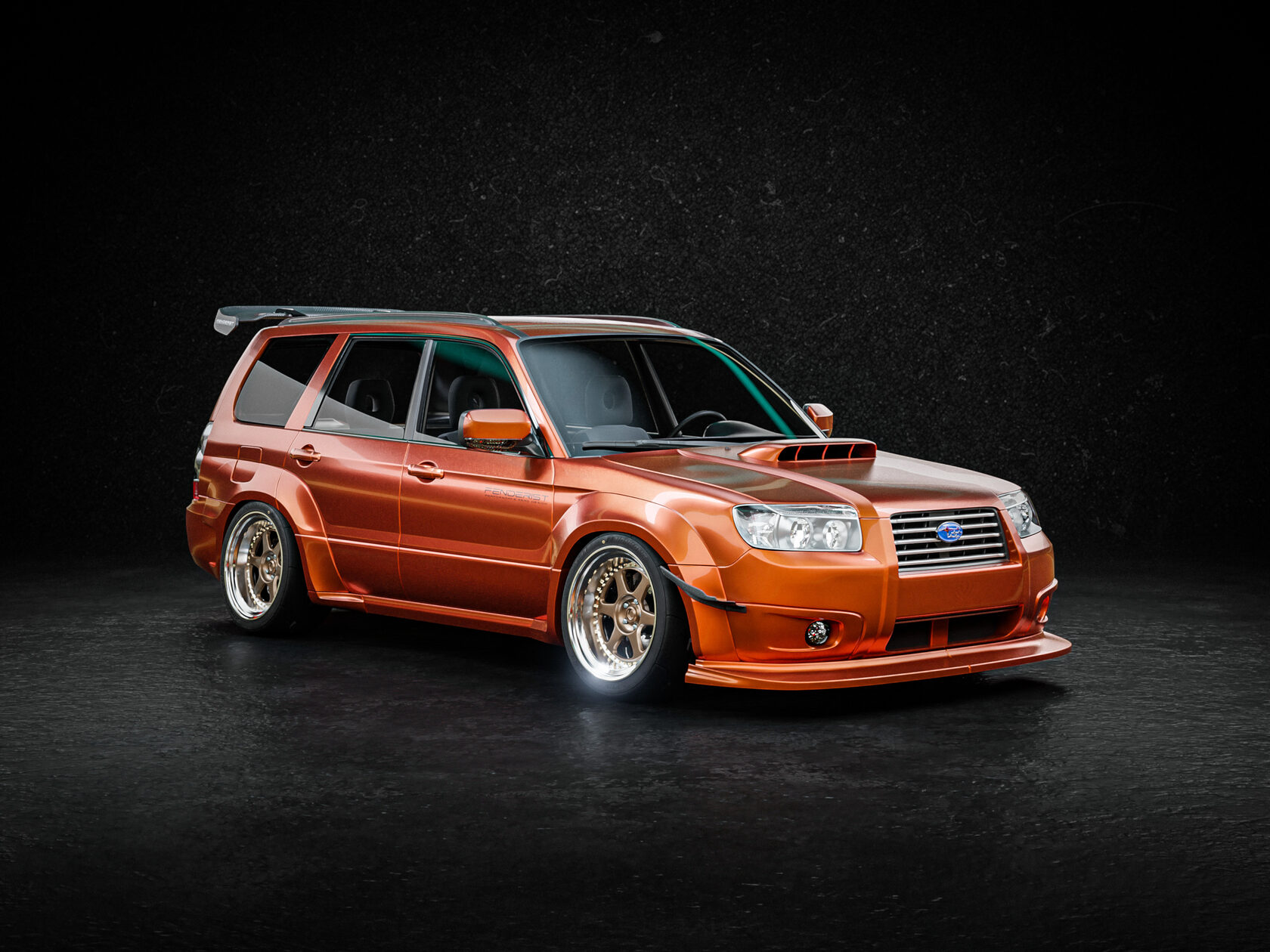 Top Spoiler ver 5 SUBARU FORESTER SG5/9 02-07