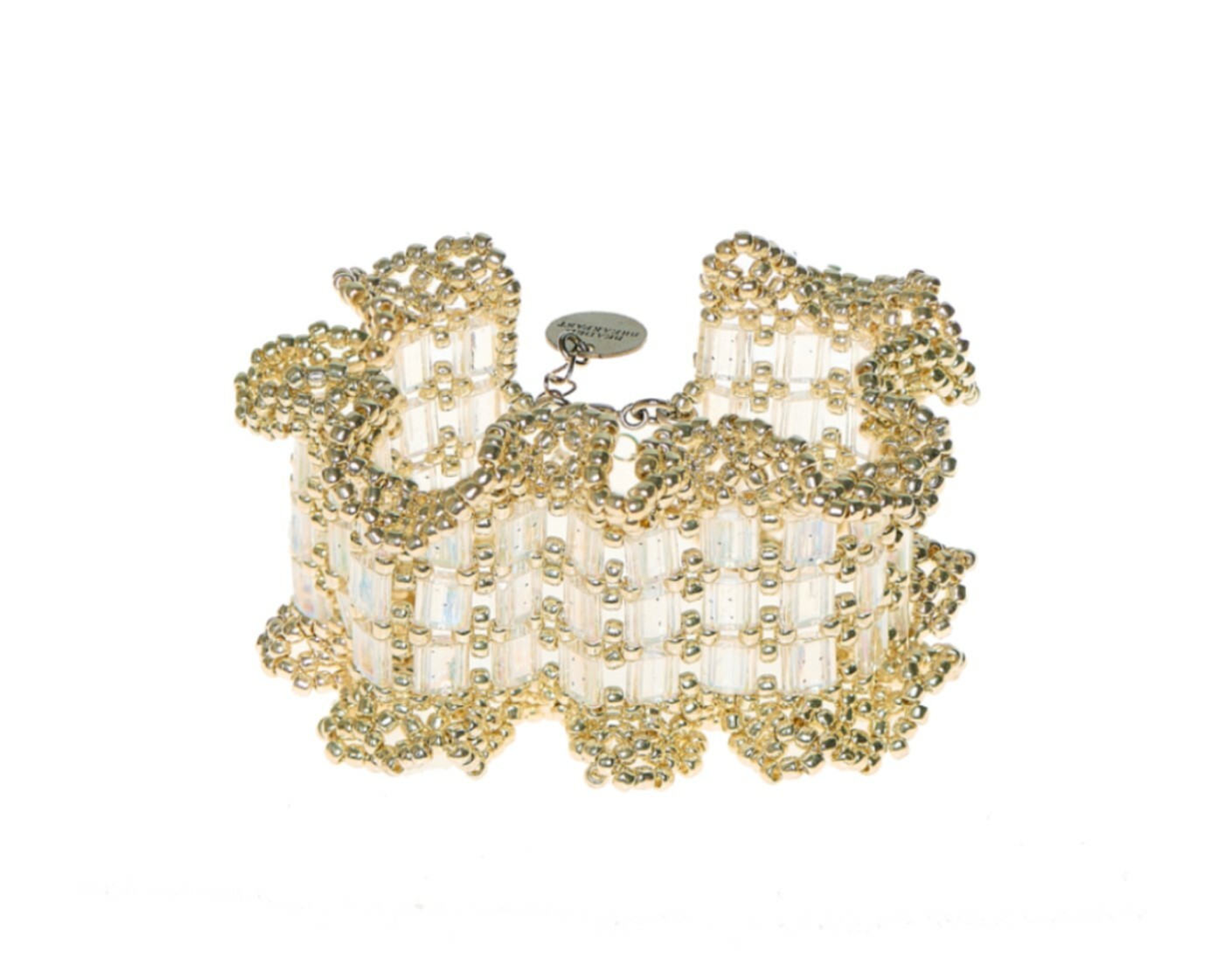 Wide ruffled bracelet