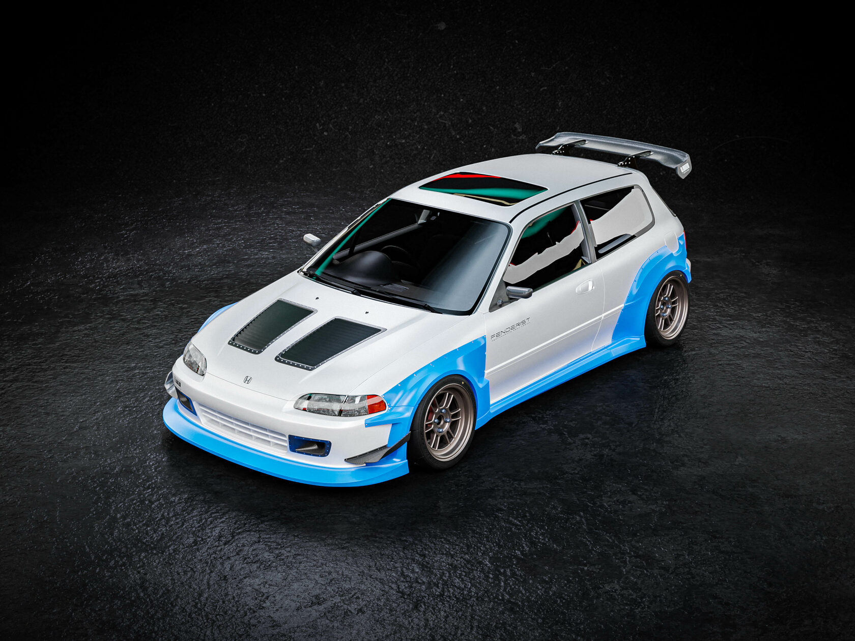 FENDERIST SPEC S Fender Flares set / WIDE BODY KIT Honda Civic 90-95