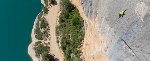 Rock climbing in Margalef, Spain