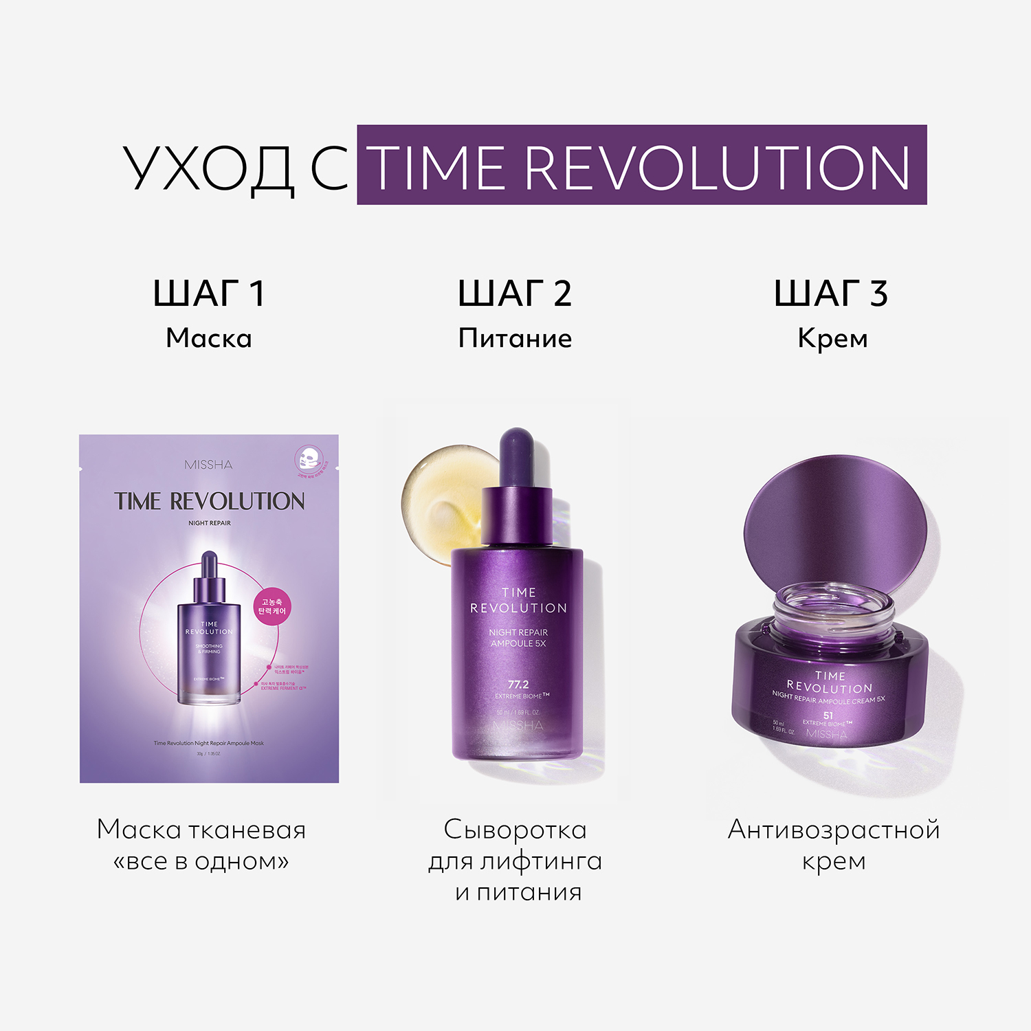 Time Revolution Night Repair Ampoule Cream 5X