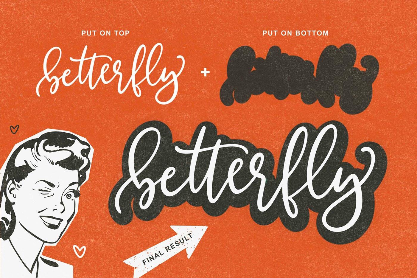 BetterFly Font | Script Fonts - Blessed Print