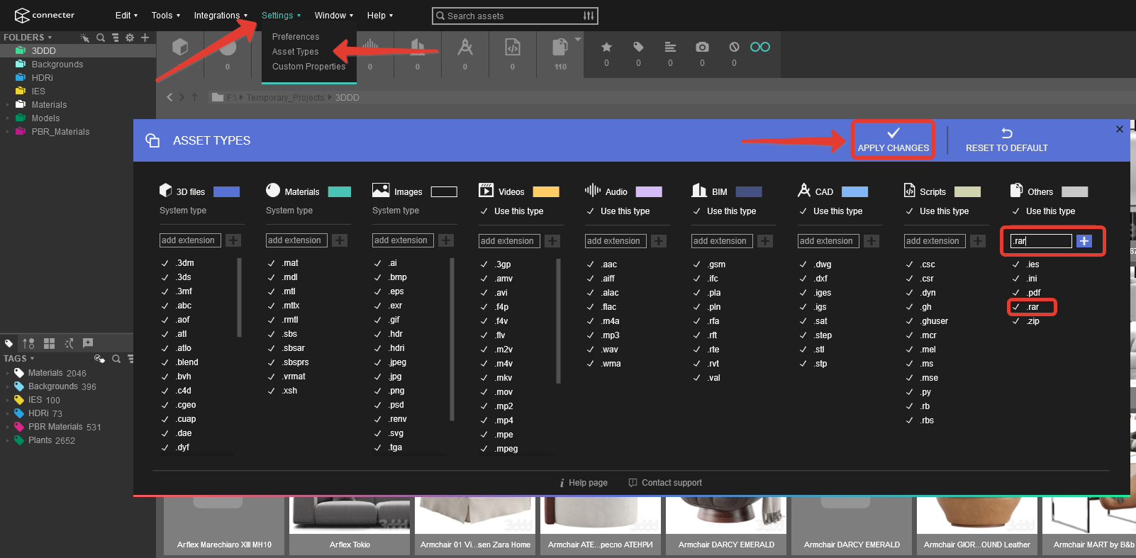 Создание собственной базы 3D моделей в Connecter для 3D Max