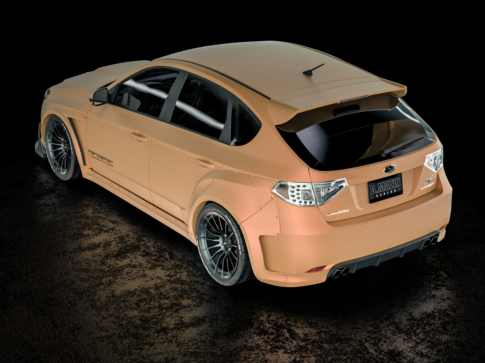Full FENDERIST SPEC S Set / WIDE BODY KIT SUBARU IMPREZA GT/WRX GH# 07-12