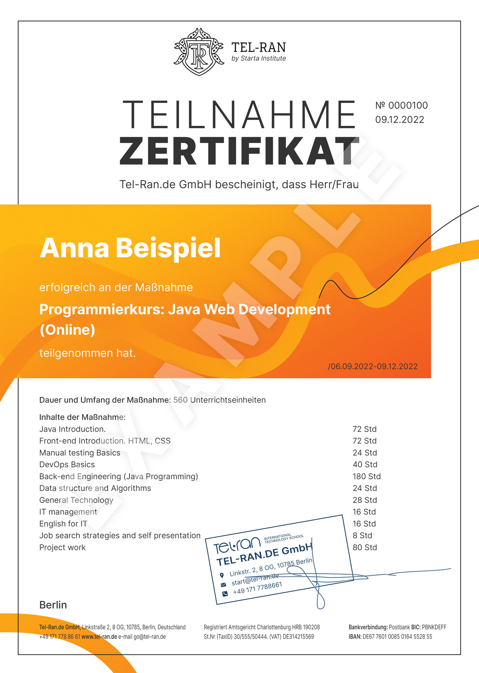 Tel-Ran: IT school in Germany