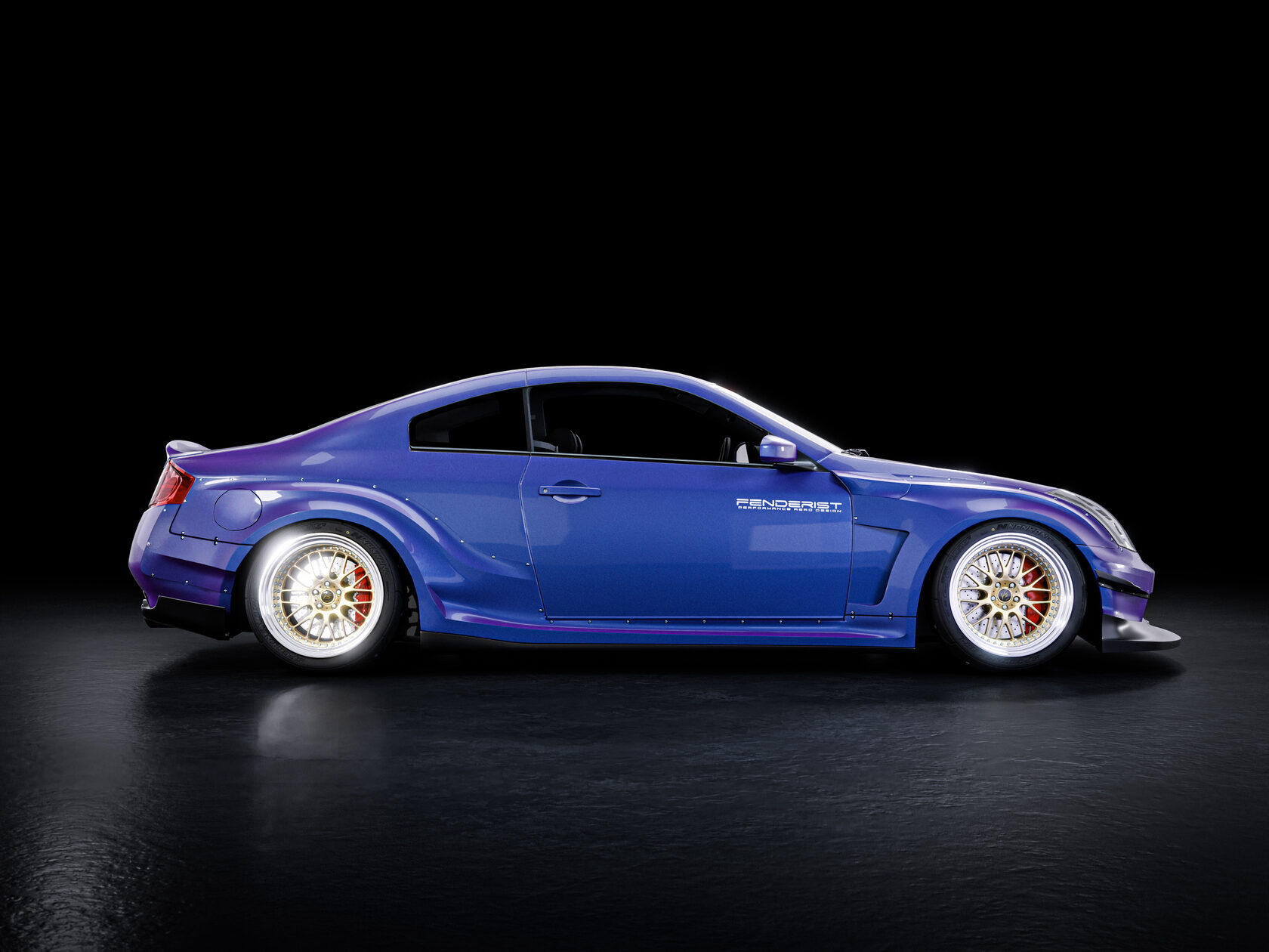FENDERIST SPEC S Fender Flares Set / WIDE BODY KIT INFINITI G35 COUPE ...