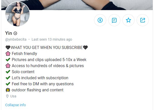 OnlyFans Bio OnlyFans Bio