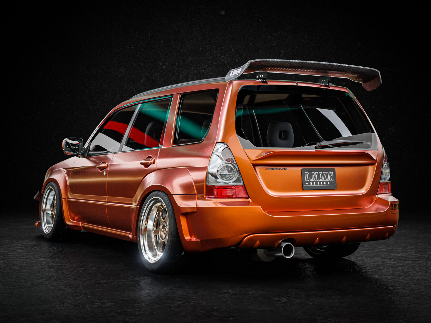 Top Spoiler ver 5 SUBARU FORESTER SG5/9 02-07