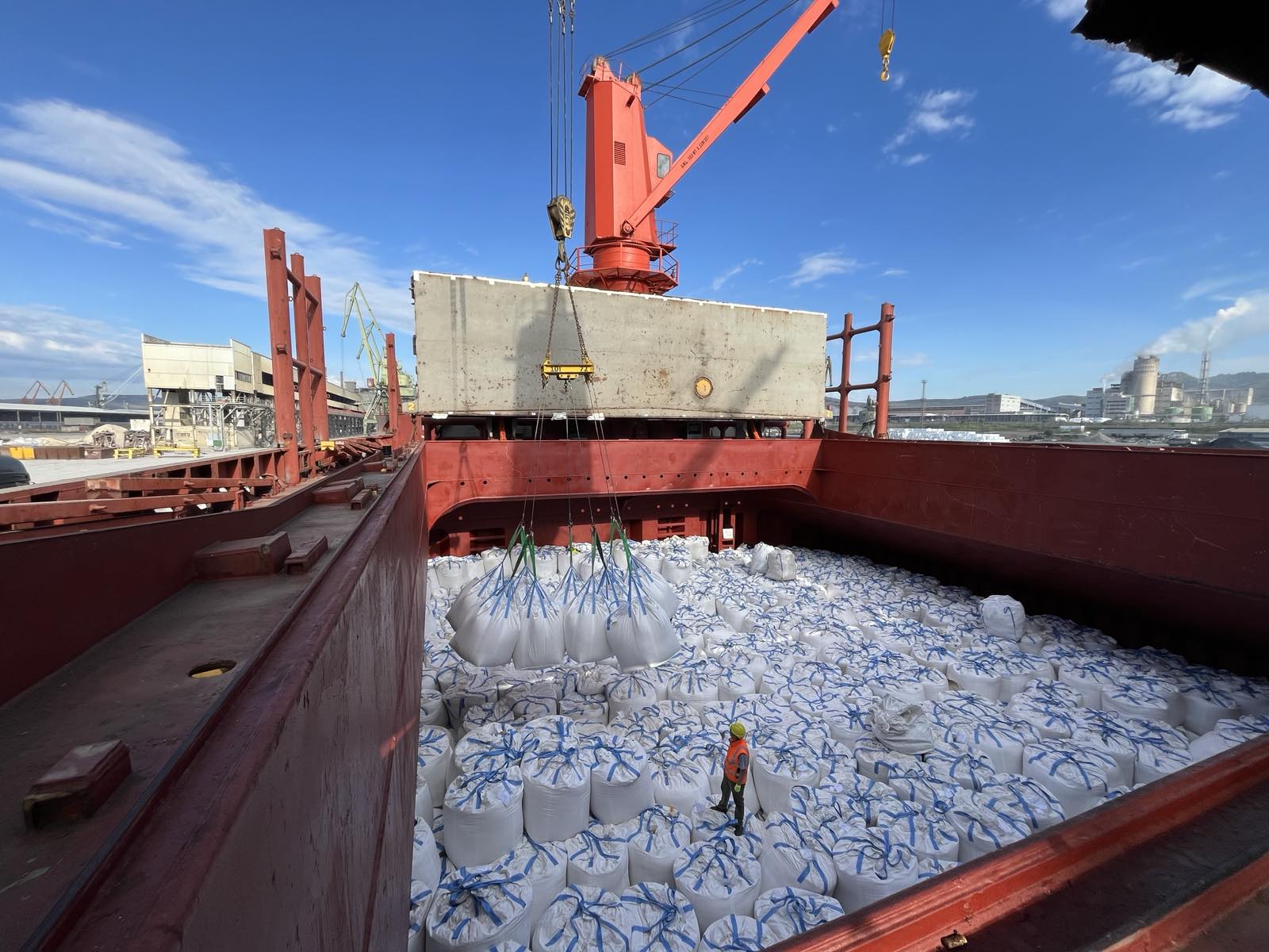 A VESSEL CARRYING RICE DOCKED AT THE PORT OF VARNA