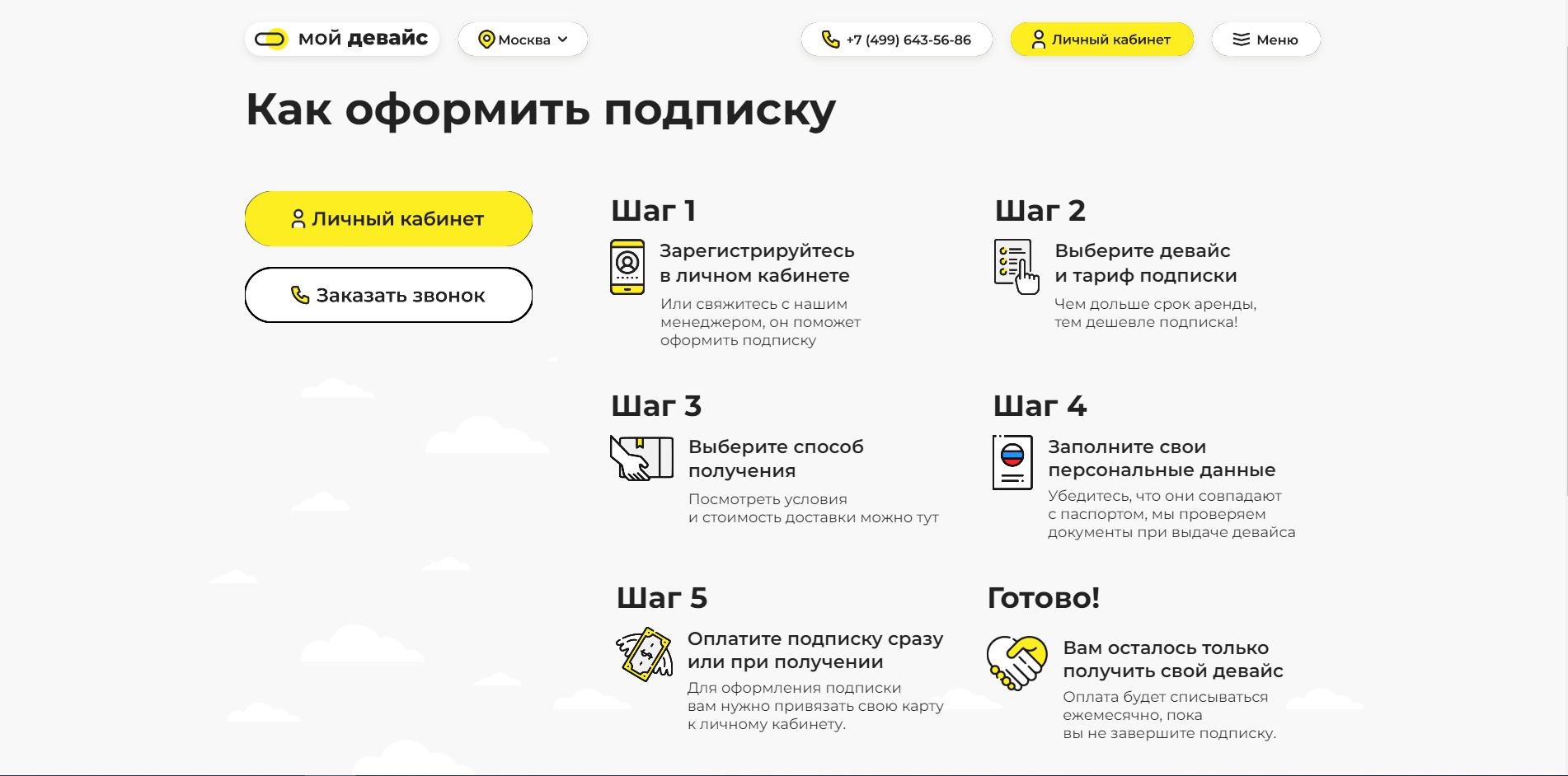 Как оформить подписку на девайс: пошаговая инструкция