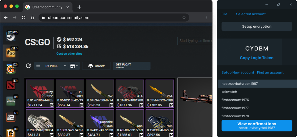 Steam Desktop Authenticator by Steam inventory helper
