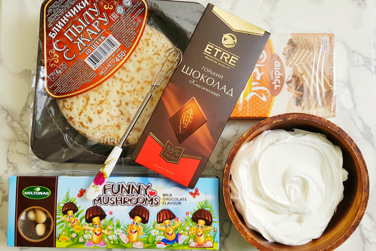 Торт Мишка без выпечки