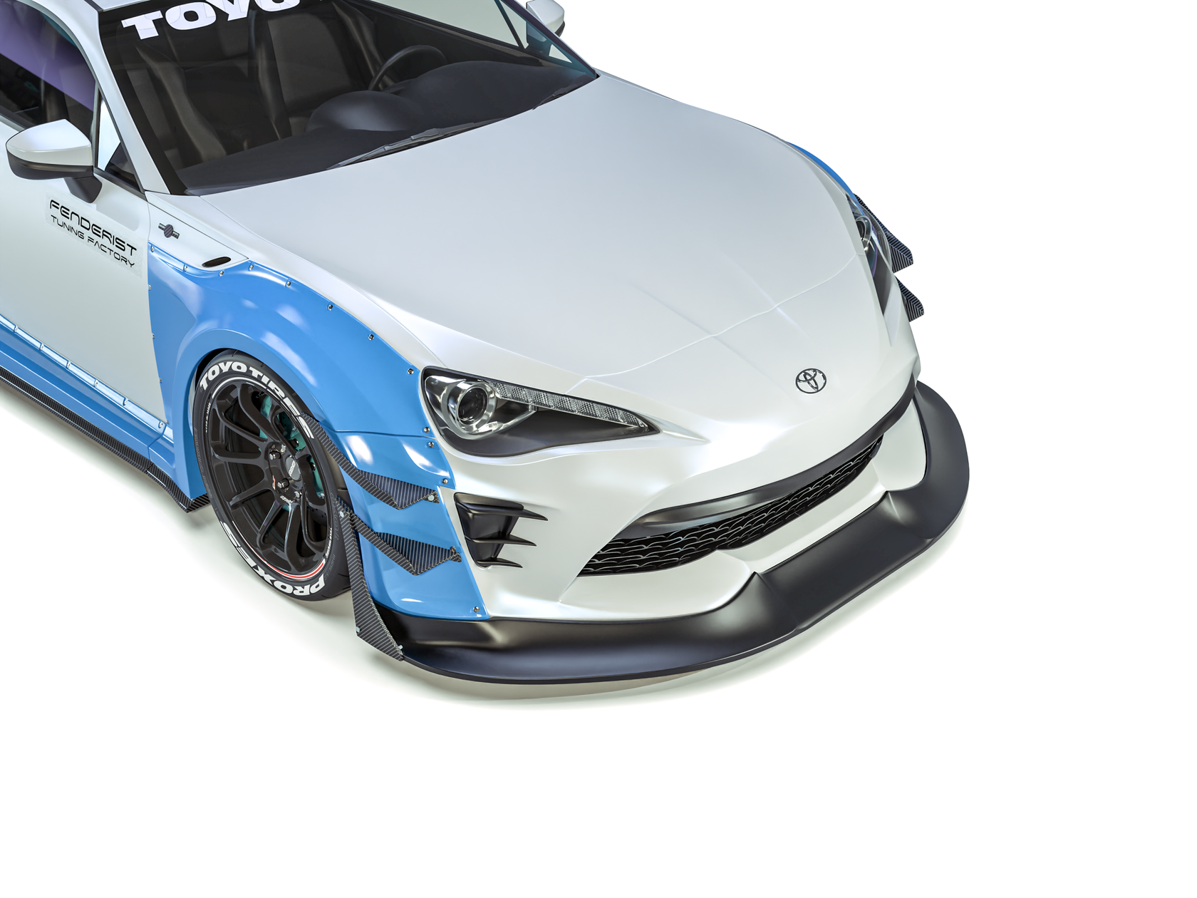 Full FENDERIST SPEC R kit / WIDE BODY KIT TOYOTA GT86 / SCION FRS 2017-2020