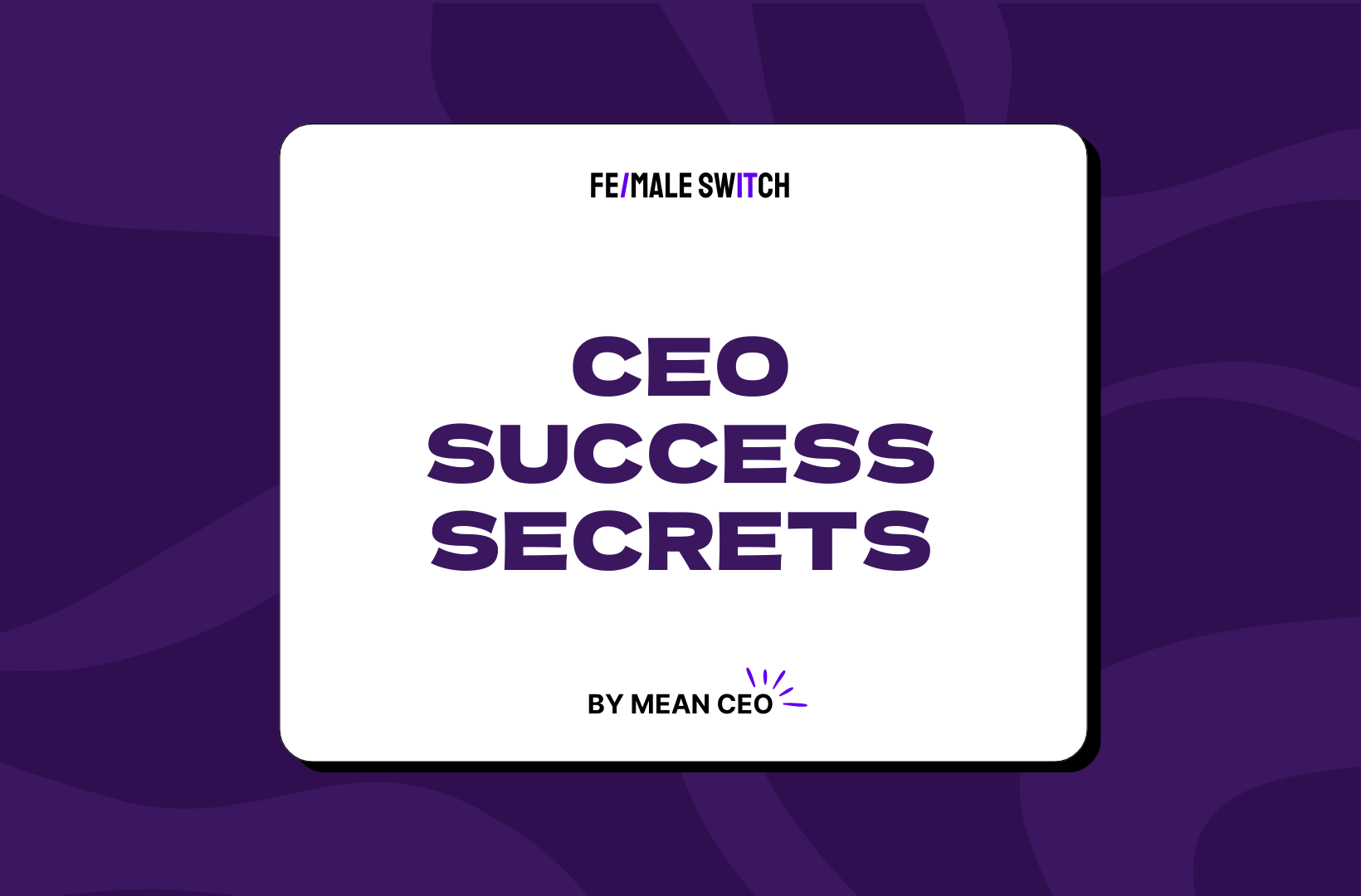 5 Easy Secrets to a Making it as a Tech Startup CEO