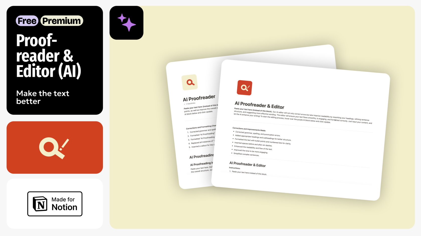 Notion Proofreader & Editor AI-Powered Template