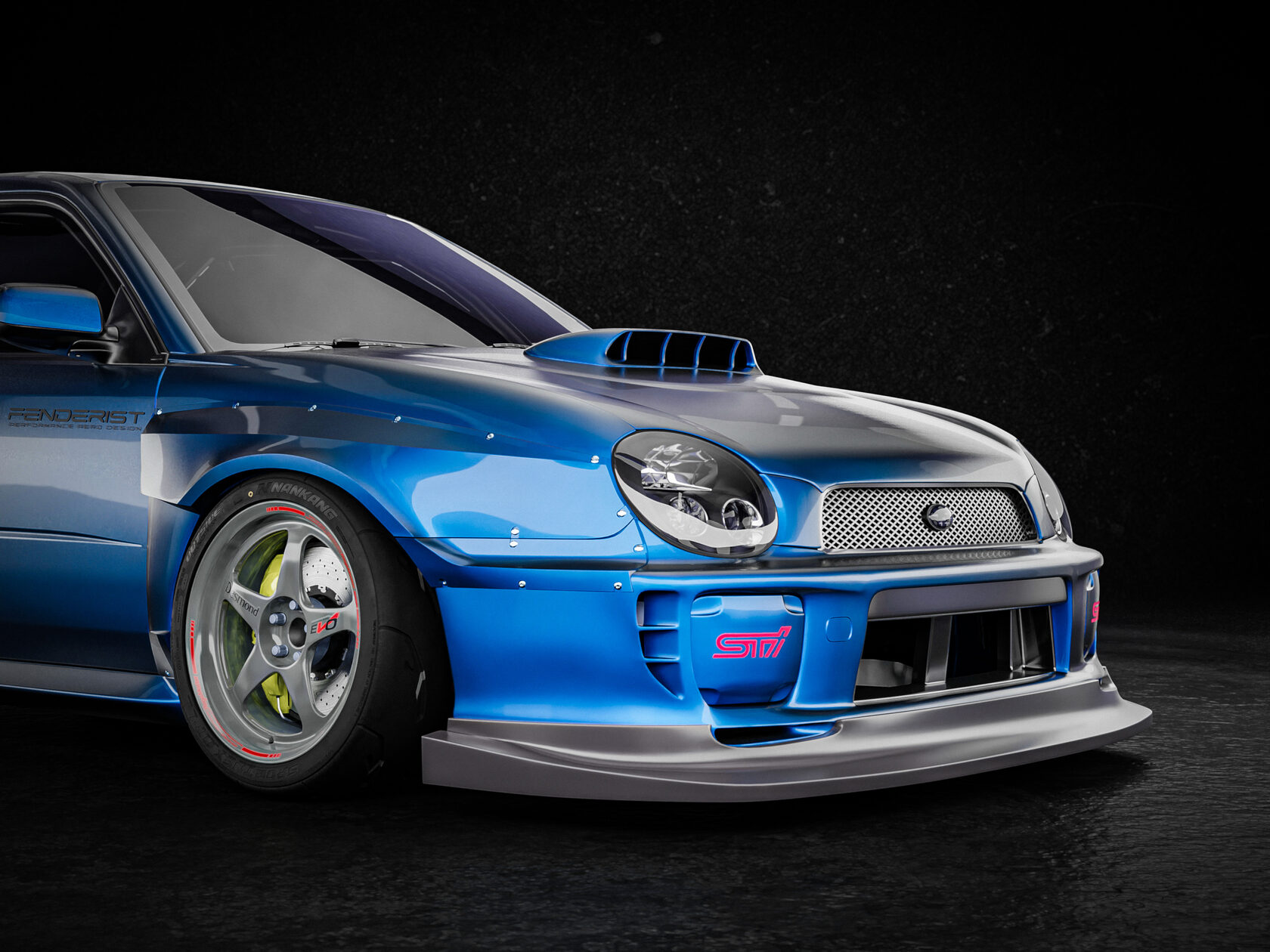 FENDERIST SPEC S Fender Flares Set / Wide Body Kit SUBARU IMPREZA WRX ...