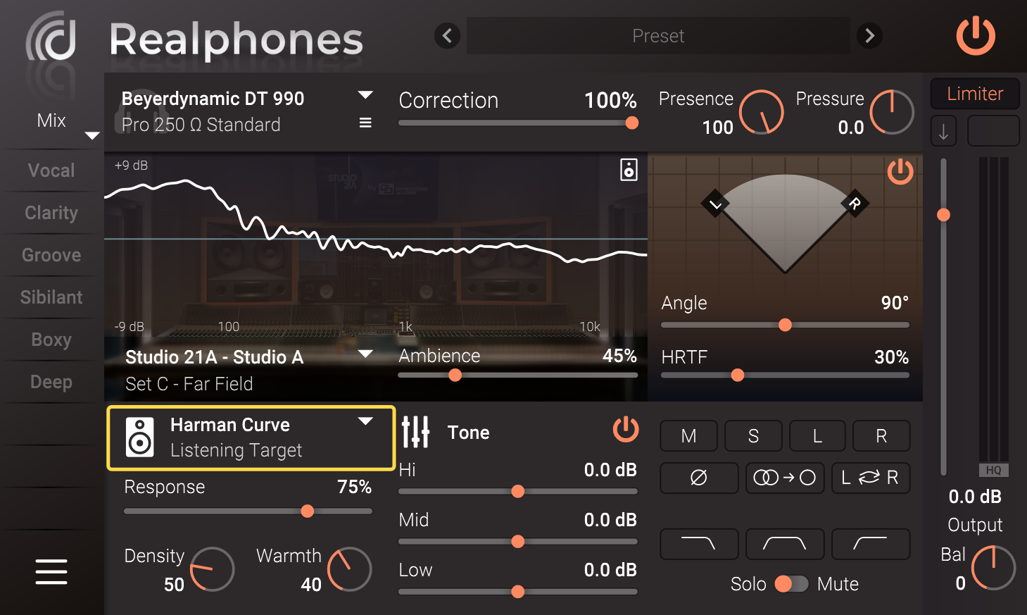 Harman curve and dSONIQ Realphones