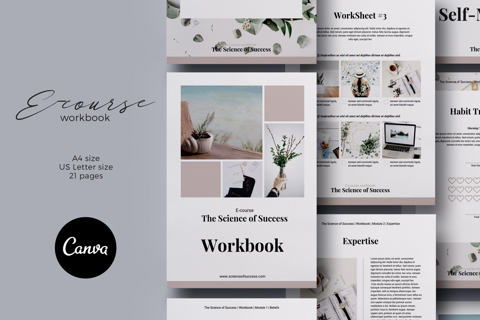 eCourse Workbook Canva Template