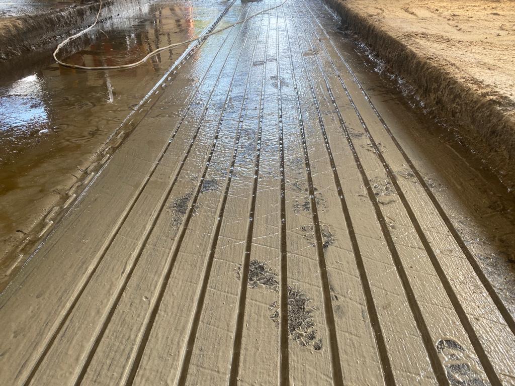 Нарезка бетона на ферме