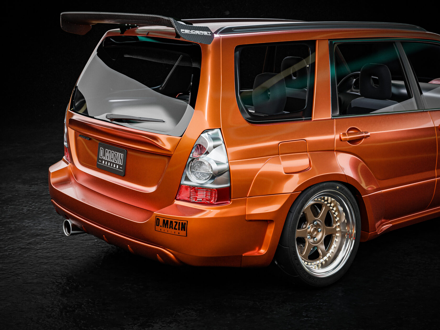 Top Spoiler ver 5 SUBARU FORESTER SG5/9 02-07