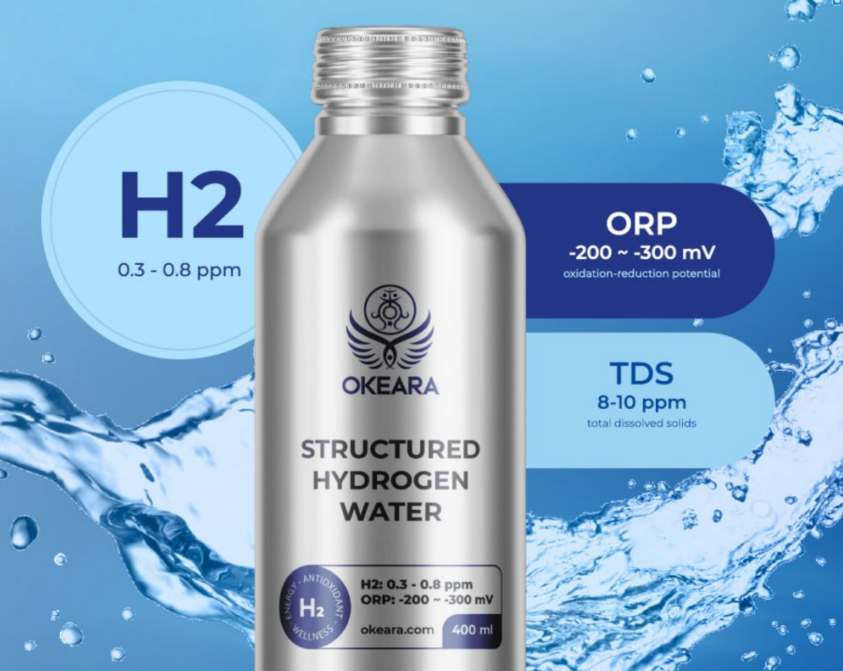 Упаковка для водородной воды Okeara