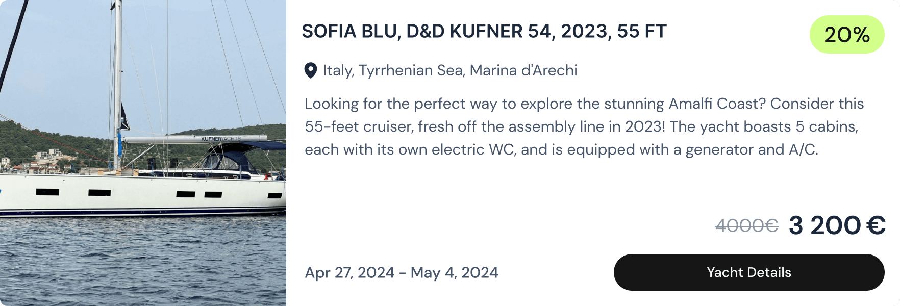 SEARADAR - HOT OFFERS - New yachts up to 60 feet