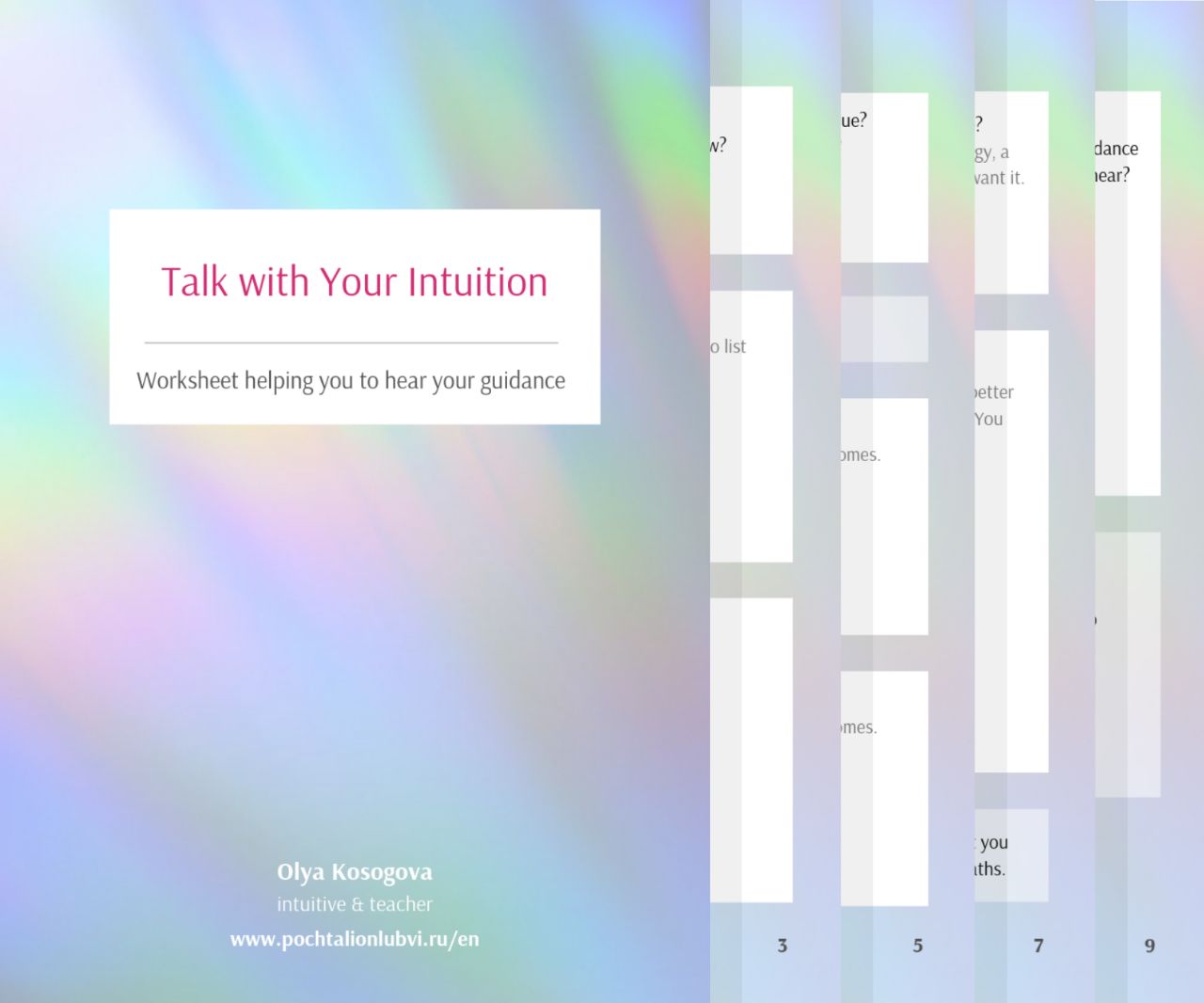 Free worksheet "Talk with Your Intuition" - Olya Kosogova