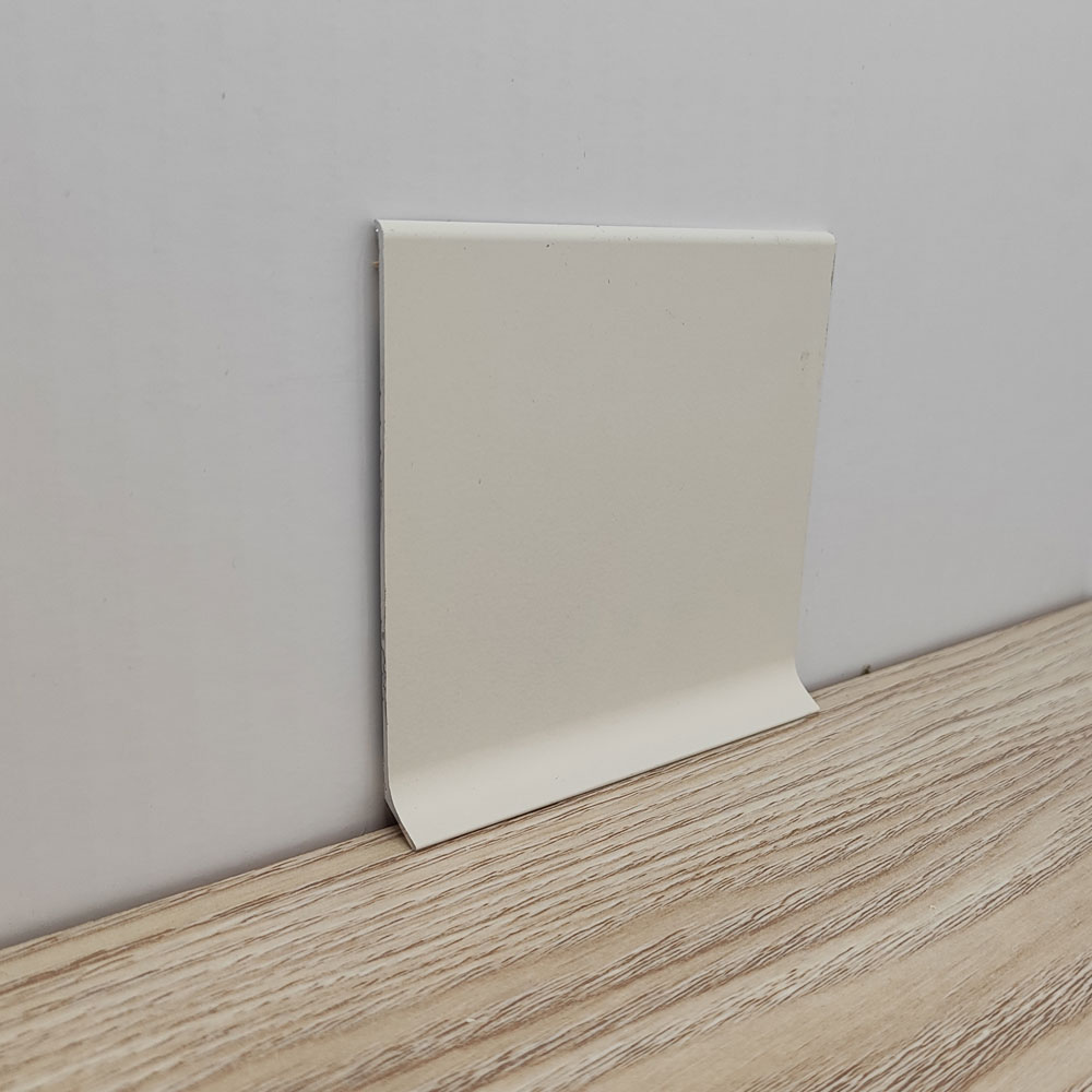 Плинтус алюминиевый плоский белый RAL 9010 60х10х3000 мм (АПП-6010-9010 ...