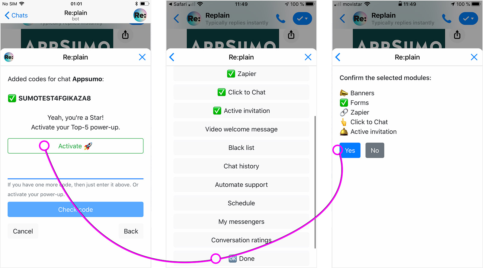 Re:plain — FAQ — How to redeem AppSumo code