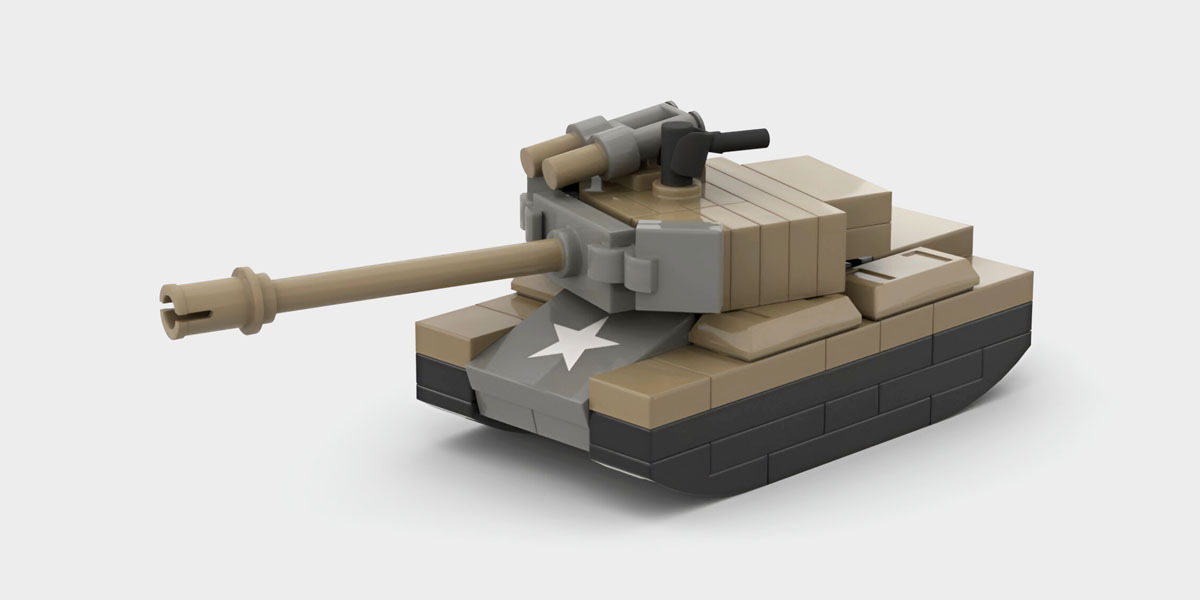 LEGO мини самоделка: Танк T26E4 SuperPershing