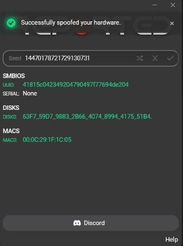 Купить рабочий HWID спуфер Reported для игр с античитом EAC и BE