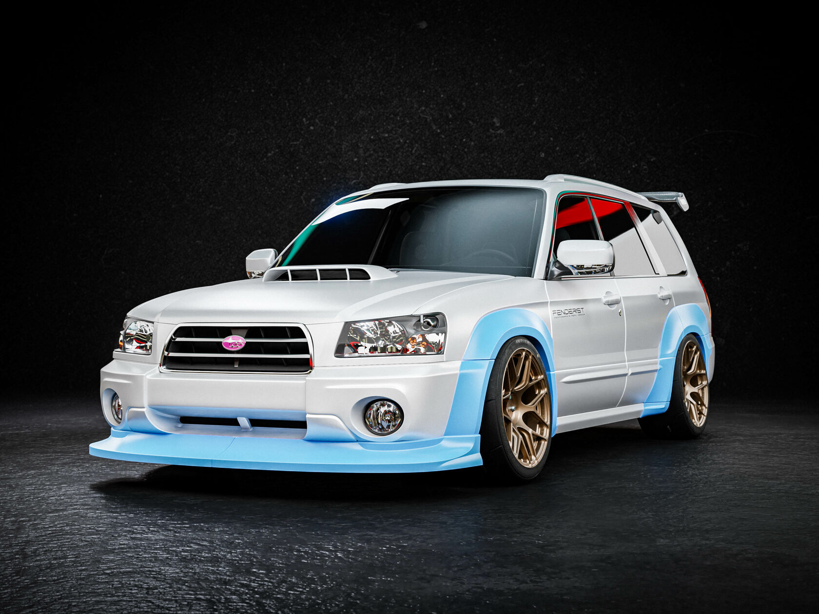 FENDERIST SPEC S Fender Flares Set 30mm / Wide Body Kit SUBARU FORESTER ...