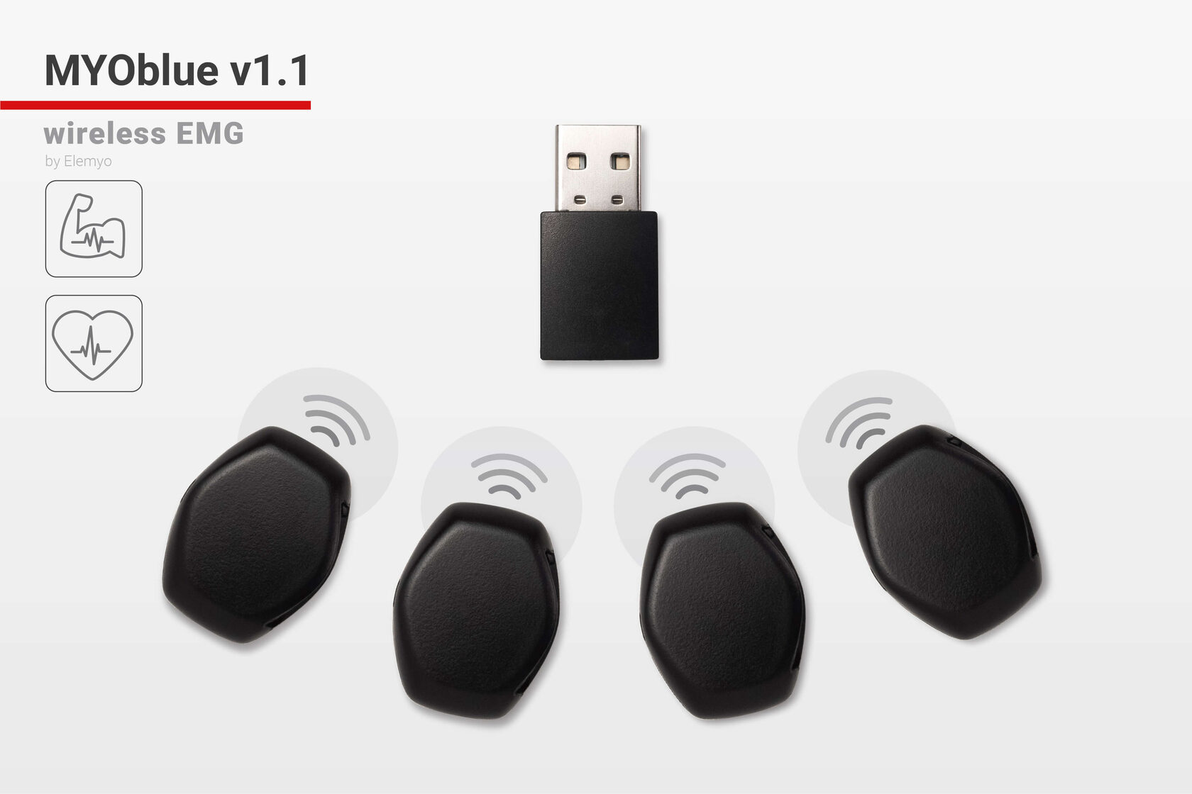 Buy Wireless EMG sensor MYOblue v1.1 for registration muscle activity