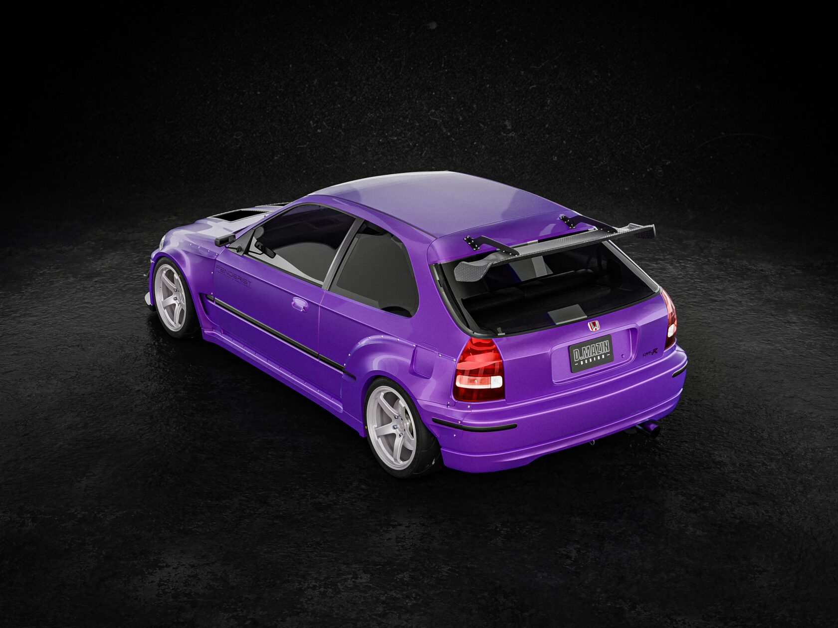 Full FENDERIST SPEC S set / WIDE BODY KIT Honda Civic 96-98