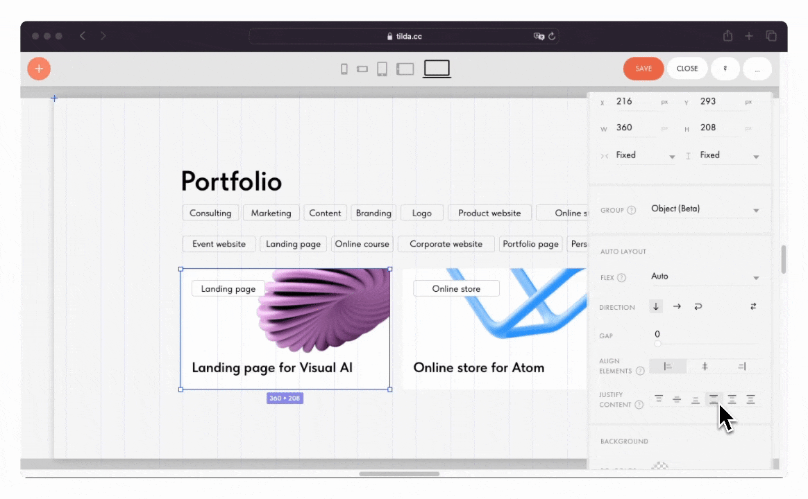 Auto Layout In Tilda's Zero Block │ Tilda Help Center