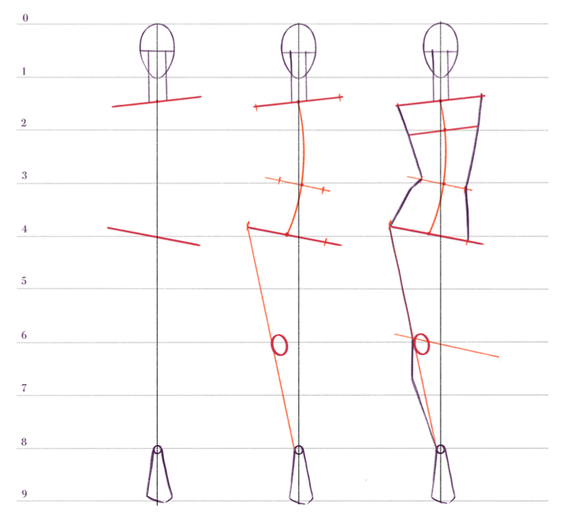 How to draw a fashion figure for a beginner